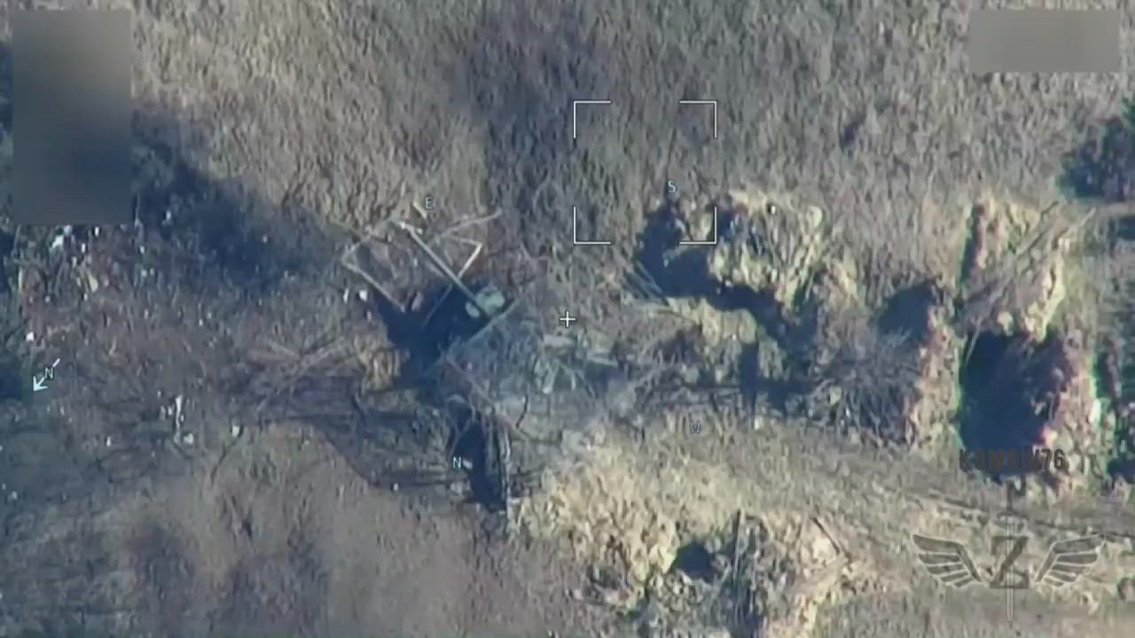 The Destruction of UKR's French 155-mm Howitzer TRF1 - by the Lancet ...