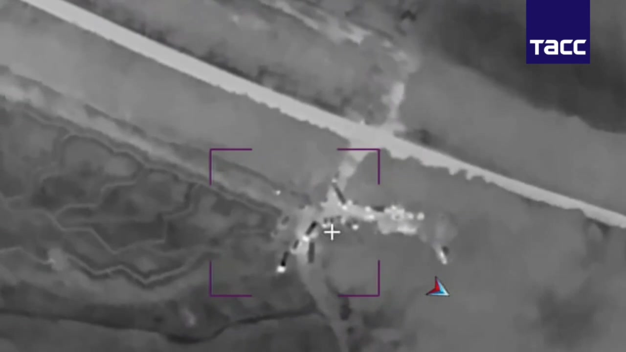 A strike by a 9M723 Iskander-M ballistic missile on a concentration of ...