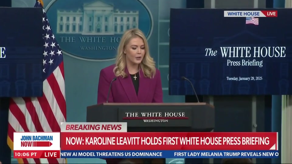 'Legacy media pushes lies': Karoline Leavitt holds first briefing as ...