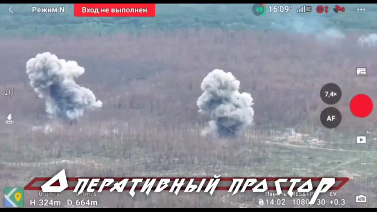 Aviation continues to iron out the enemy with ODAB-500 bombs with UMPC ...