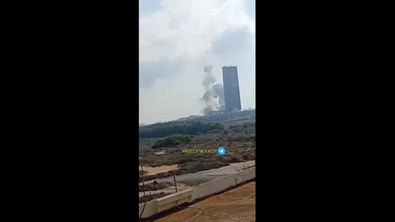 An Israeli man records impact saying it's in Glilot where the Mossad ...