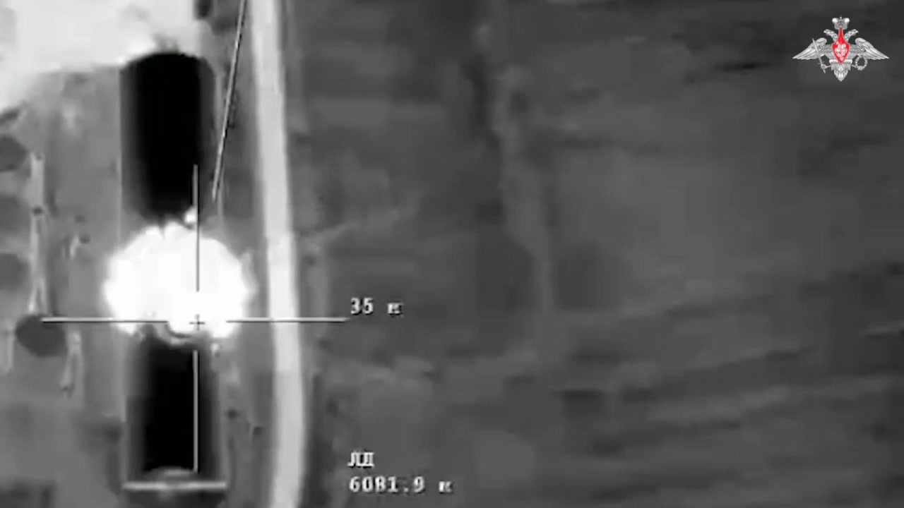 An Orion strike with an X-UAV (TKB-1030) missile on a hangar used by ...