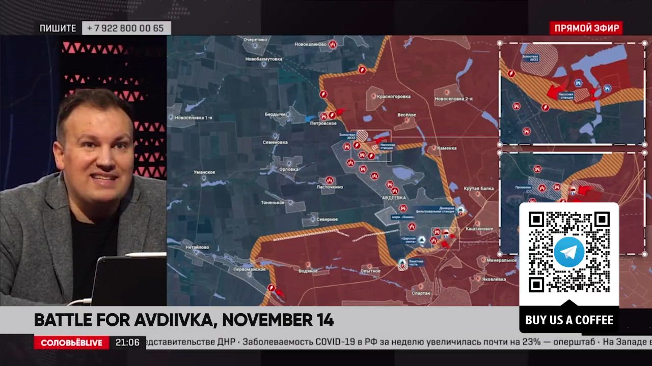 Situation around Avdeevka as reported by Mikhail Zvinchuk, head of the ...