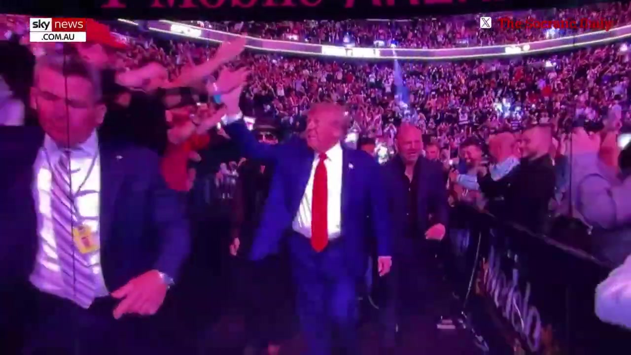 Donald Trump walks out to roaring crowd at UFC 296 - Brighteon.com