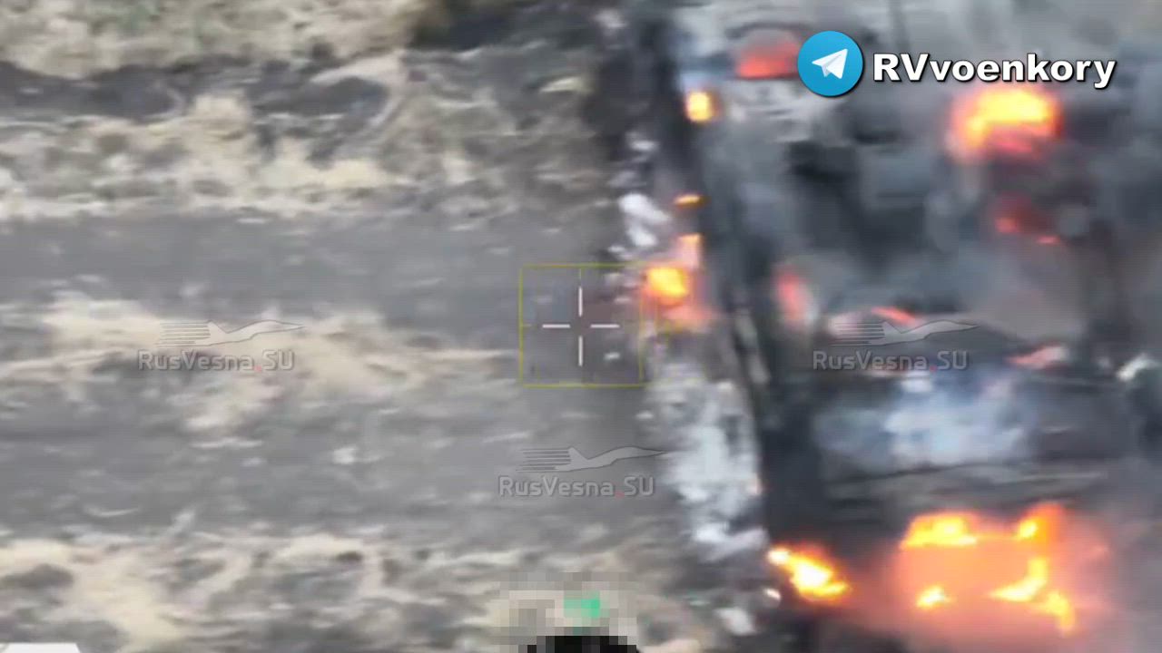 A German Marder 1A3 infantry fighting vehicle burns out in the ...